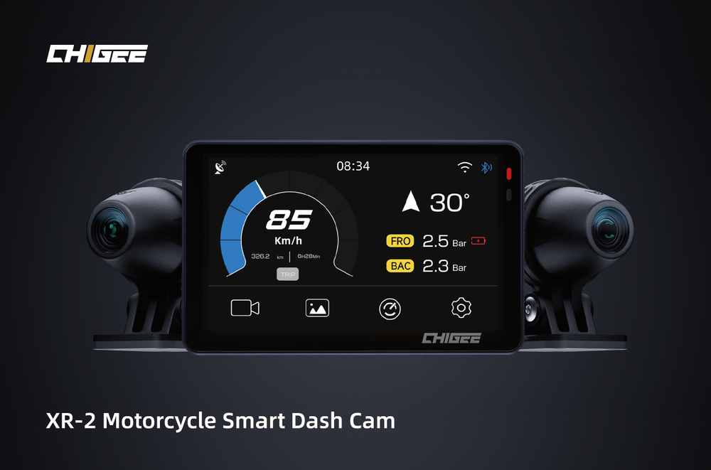 CHIGEE XR-2 Motorcycle Dashcam | CarPlay & Android Auto